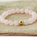 Rose Quartz Bracelet Natural Gemstone Bracelet Beaded - Etsy
