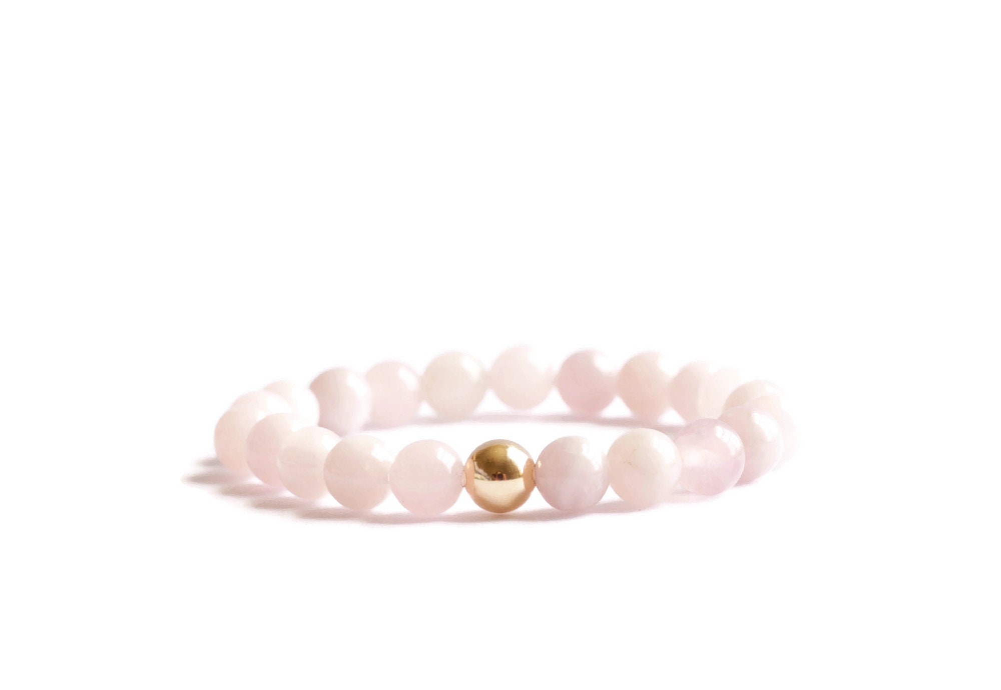 Rose Quartz Bracelet Natural Gemstone Beaded Bracelet Gift | Etsy