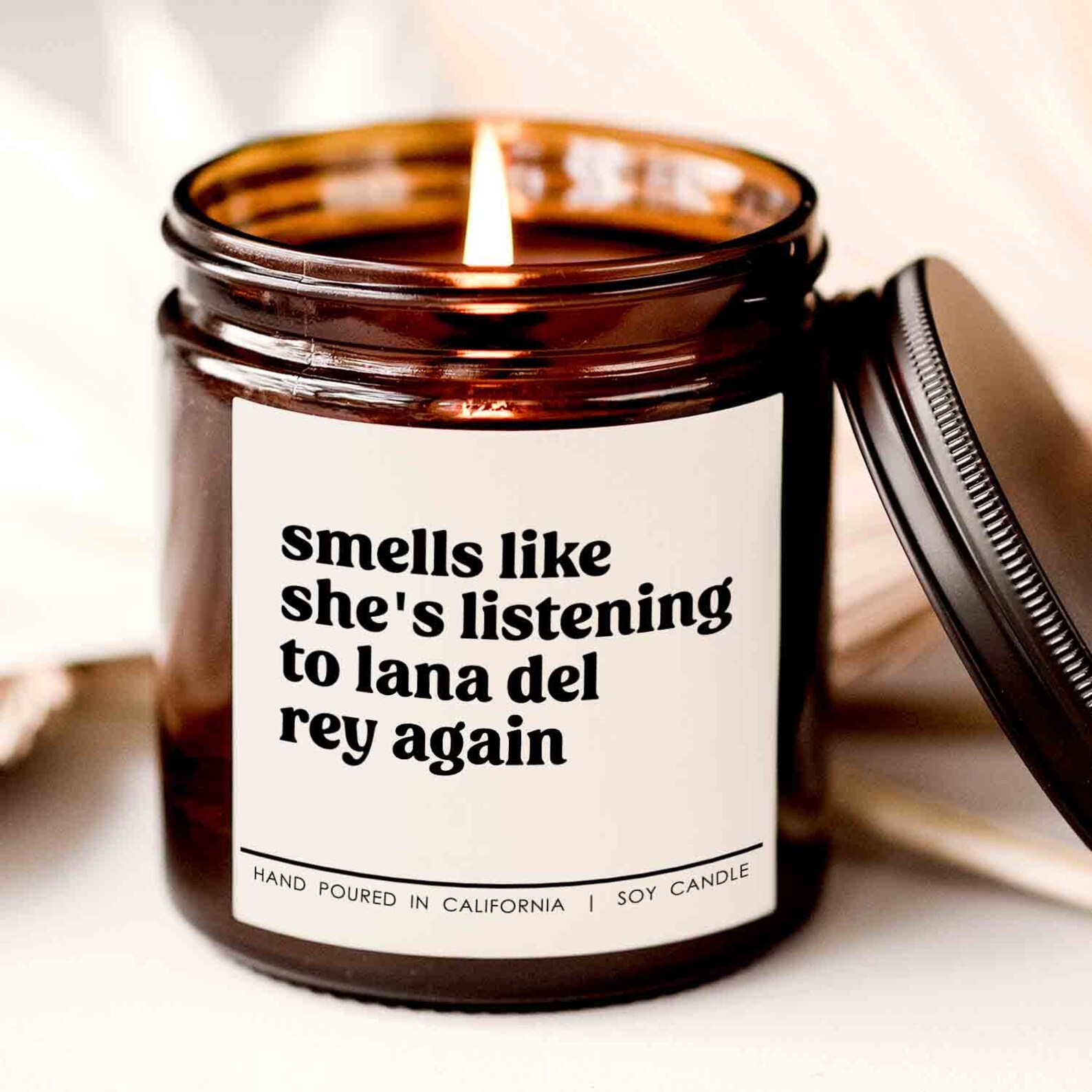 Smells Like She is Listening to Singer Again Candle, Music Lover Candle ...