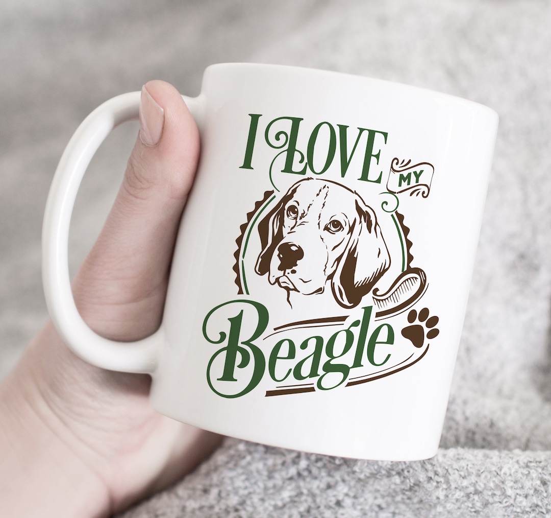 J’adore ma tasse Beagle, I Love My Beagle Coffee Mug, Beagle Lover Mug ...
