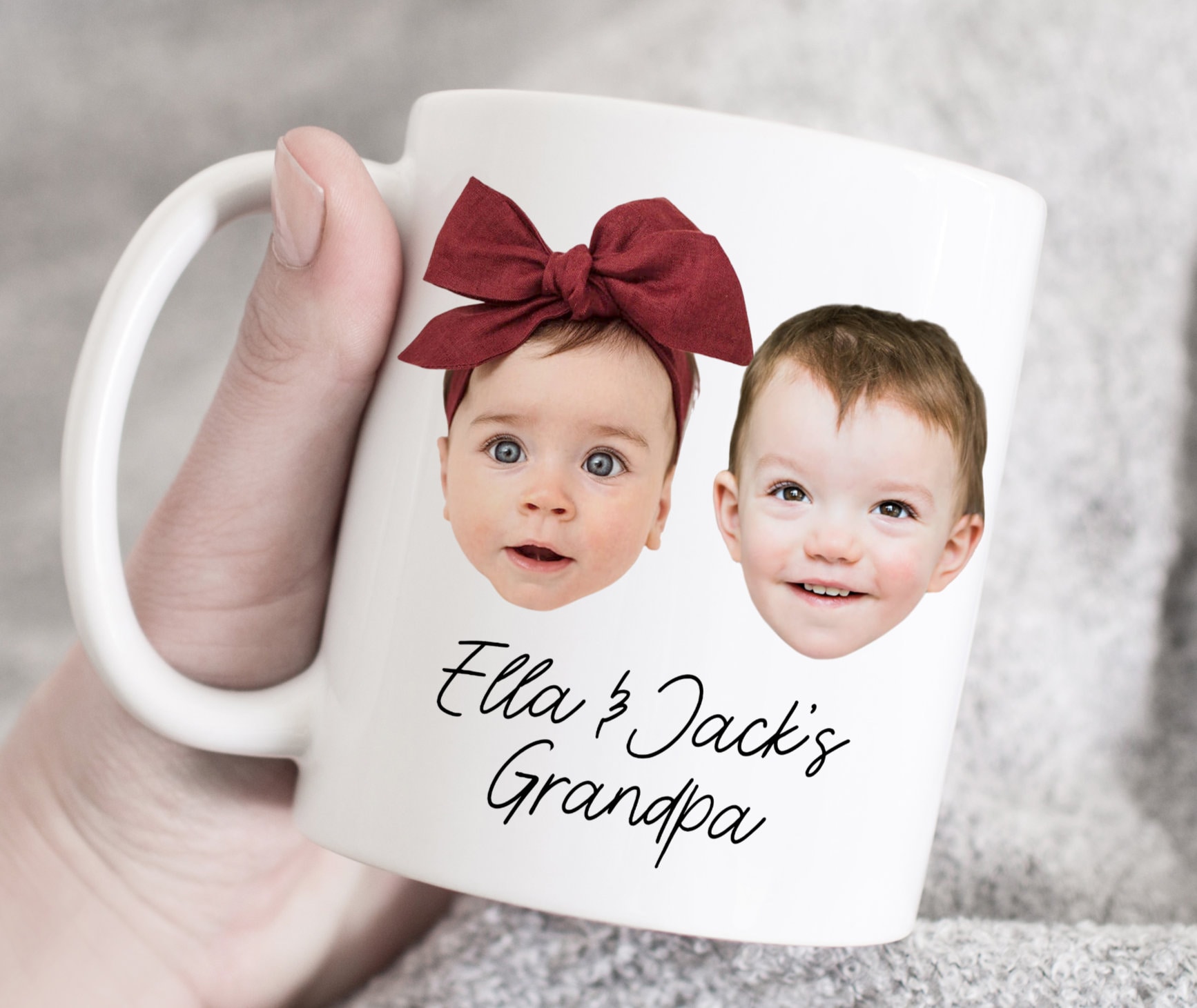 Two Baby Face Mug Personalized Photo Gift Custom Baby Face - Etsy