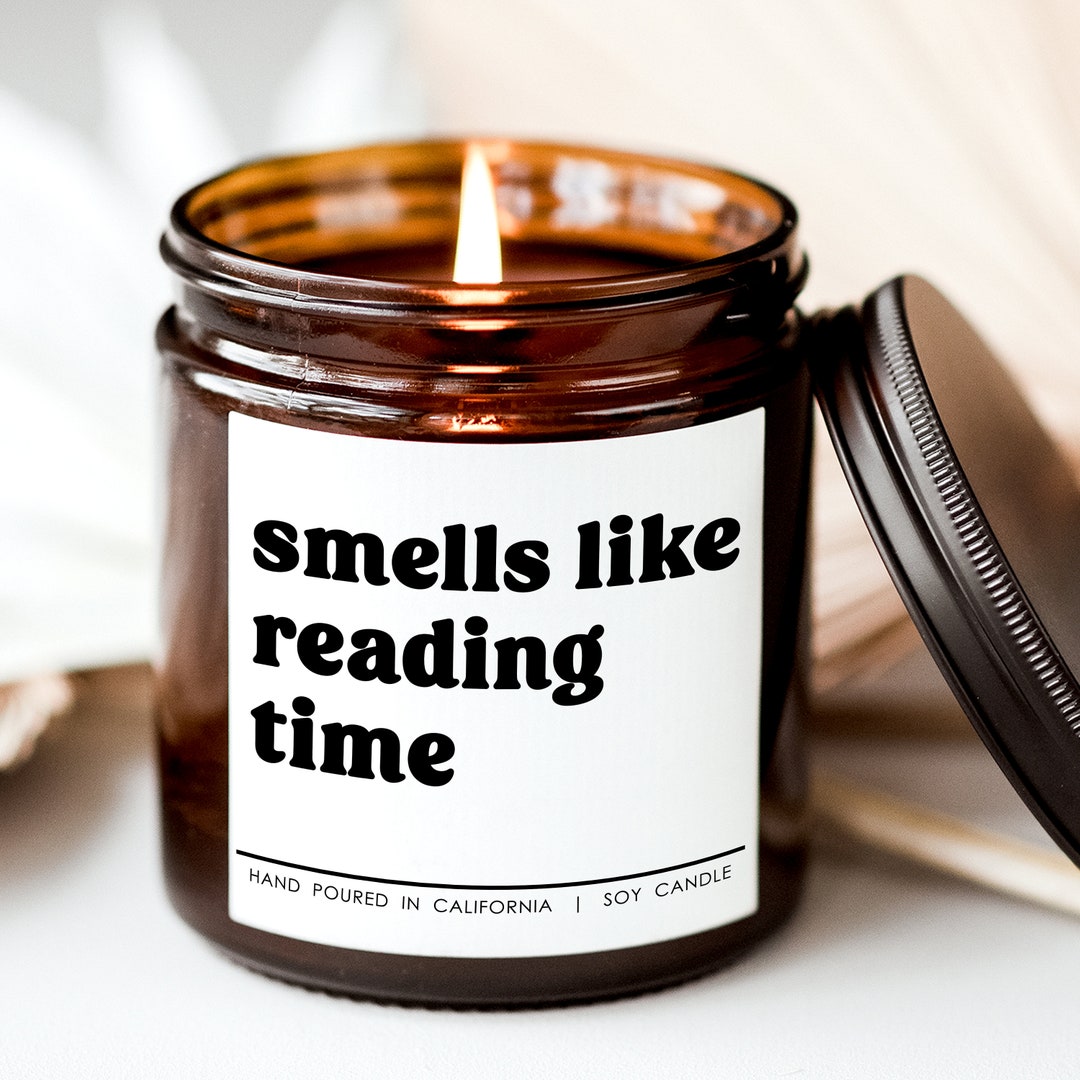 Smells Like Reading Time Candle, Smells Like Candle, Gift for Bookworm ...
