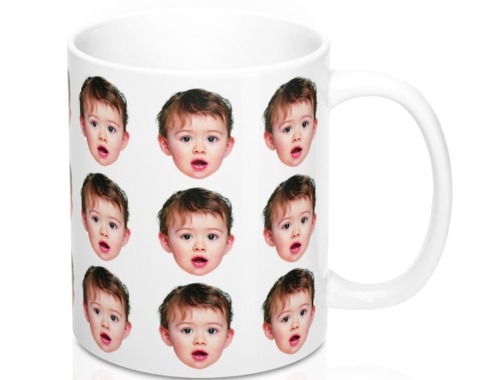 Crazy Face Mug, Photo Mug, Picture Mug, Funny Faces Mug, Personalized ...