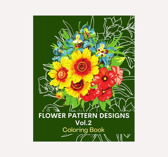 Flower Patterns Coloring Book Instant DIGITAL DOWNLOAD 20 | Etsy