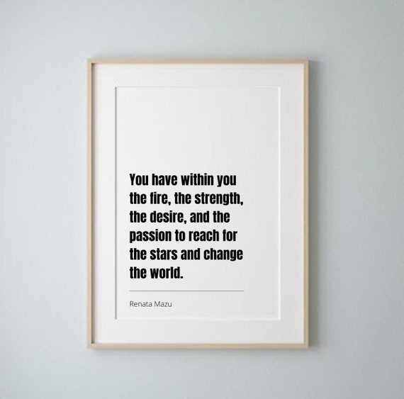 Inspirational Quote Wall Art Print Digital Download Retro | Etsy