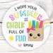 Personalized Summer Break Stickers, Cute Chalk Full of Fun End of Year ...