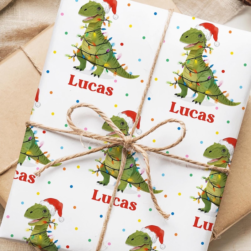 Dino Wrapping Paper - Etsy