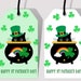 St Patrick's Day Gift Tag PRINTABLE, Irish Shamrock Rainbow Labels ...