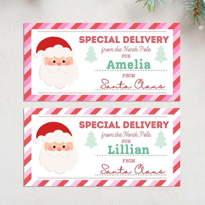 Santa Labels - Etsy