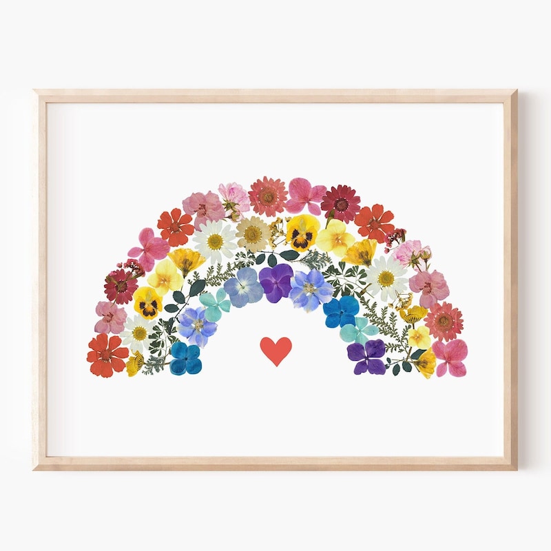 Rainbow Flower Wall - Etsy