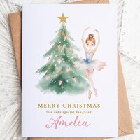 Nutcracker Ballerina Christmas Card | Elegant Holiday Ballet | Xmas ...