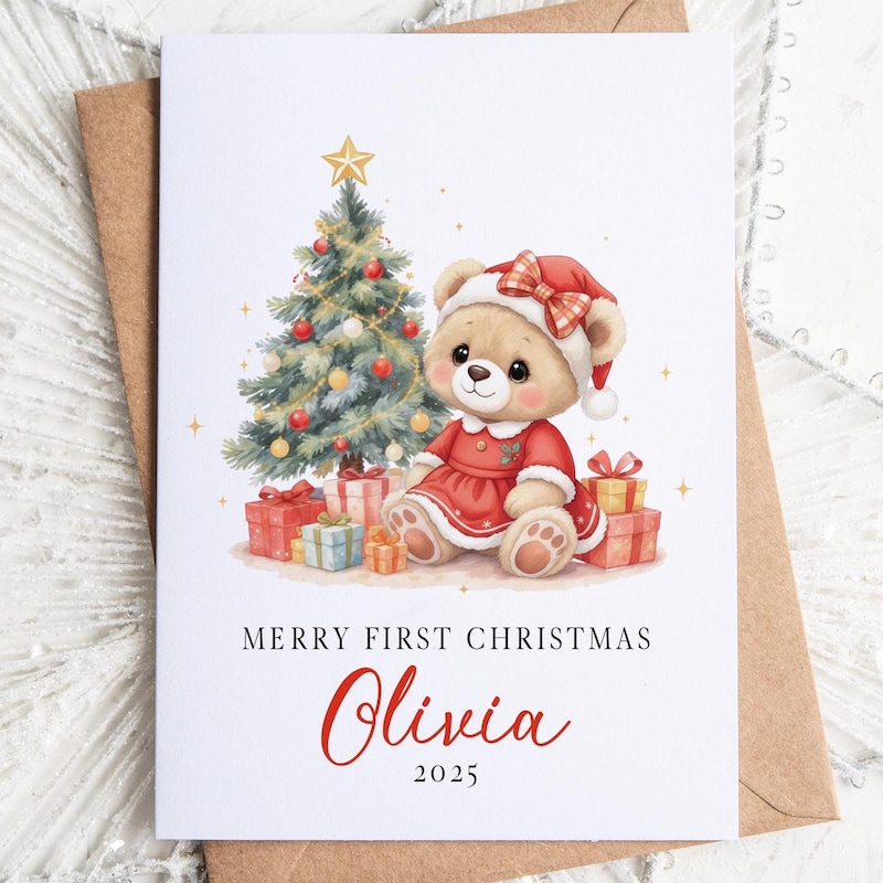 1st Xmas Card Daughter - Etsy