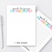 Teacher Note Pad Personalized, Colorful Custom School Stationery, Cute ...