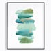 Watercolor Stones Abstract Art Print Teal Ocean Pebbles Wall - Etsy