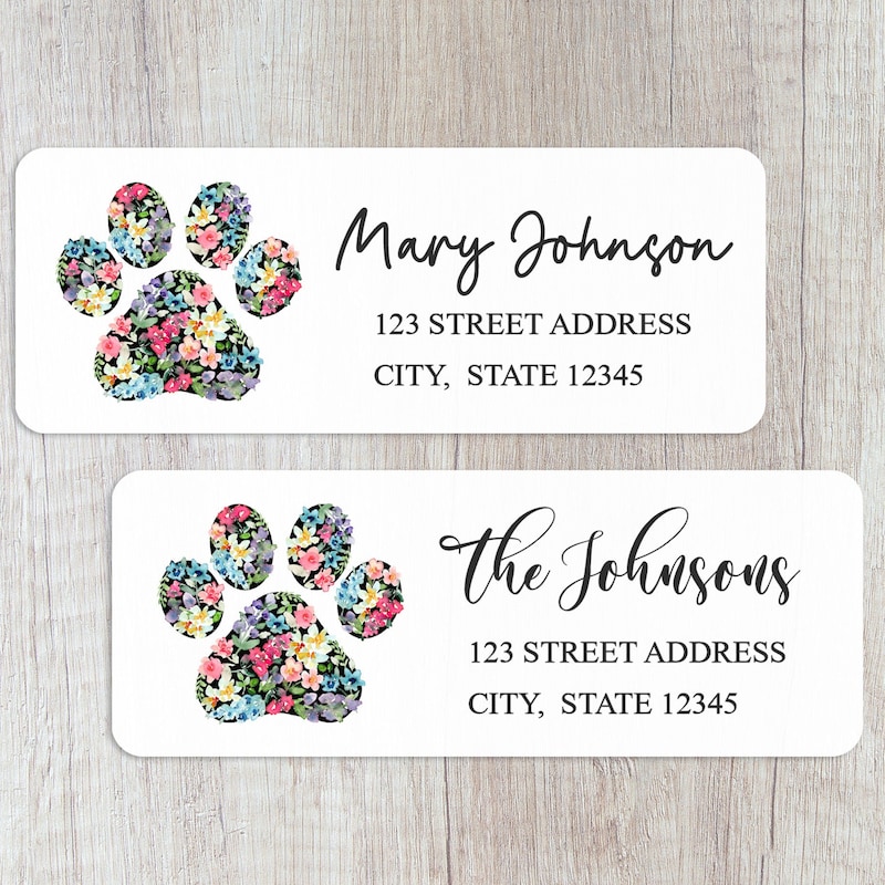 Personalized Colorful Address Labels - Etsy