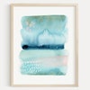 Sea Glass Abstract Art Print, Modern Coastal Wall Art, Blue Green Beach ...