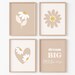 Neutral Daisy Nursery Wall Art, Dream Big Little One Modern Daisy Decor ...