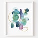 Jewel Tone Watercolor Abstract Art Print, Modern Vibrant Wall Art, Gold ...