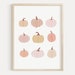 Boho Pumpkins Wall Art PRINTABLE, Neutral Pink Thanksgiving Decor ...