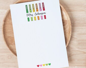 Teacher Note Pad Personalized, Flair Pens Custom School Stationery ...