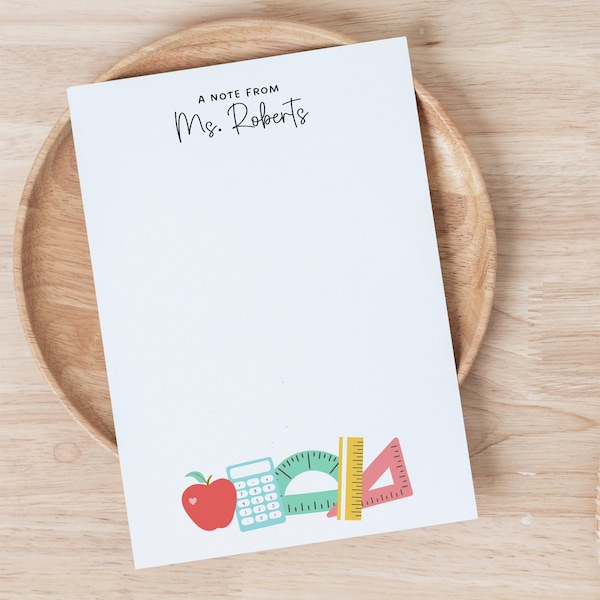 Math Teacher Thank You Card - Etsy