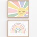 Colorful Sunshine Nursery Wall Art, Pastel Playroom Decor, Boho Smiling ...