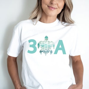 30A Shirt, Florida Comfort Colors T-shirt, Watercolor Sea Turtle ...