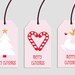 Boho Christmas Gift Tag PRINTABLE, Pink Merry Christmas Favors, Cute ...