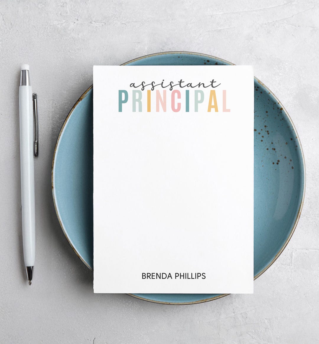 Assistant Principal Notepad Personalized, Custom School Office ...