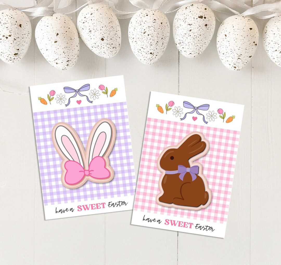 PRINTABLE Plaid Easter Cookie Cards, Mini 3.5 X 5 Cookie Card Backers ...