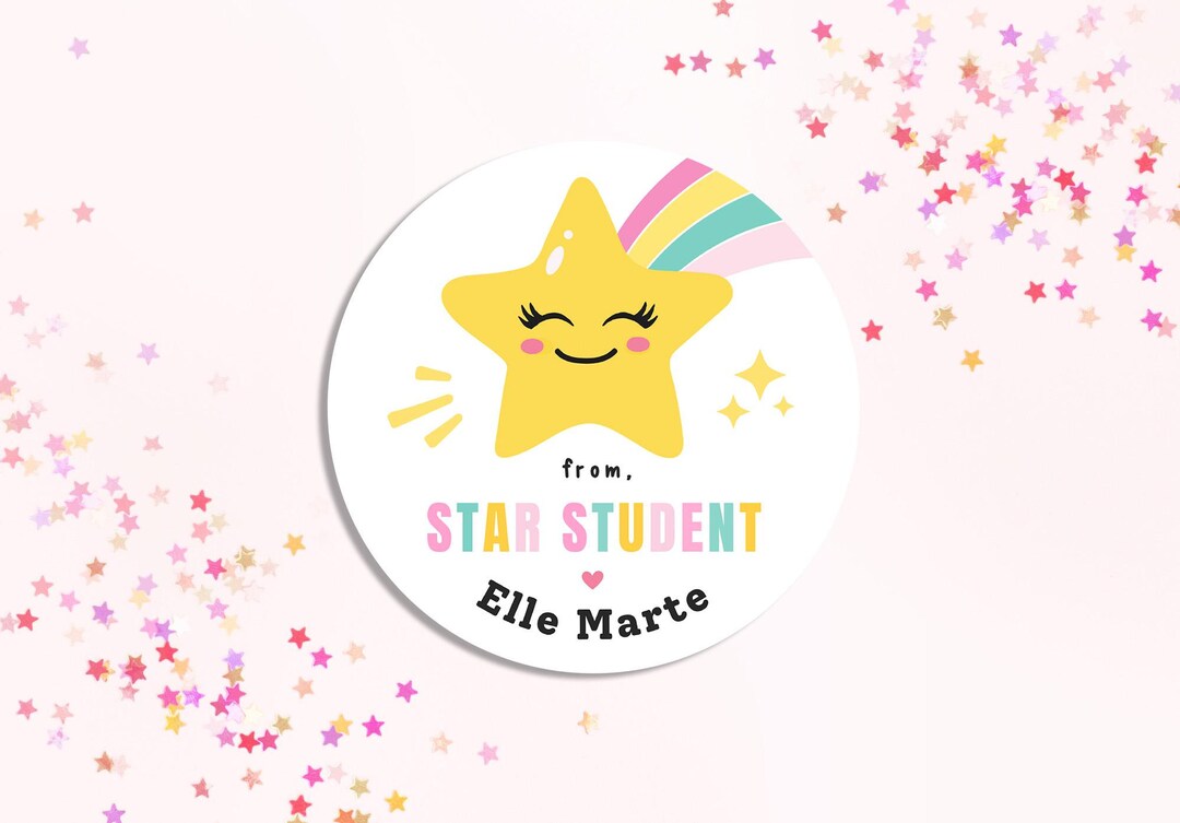Personalized Star Student Week Stickers, Custom Well Done Labels for ...