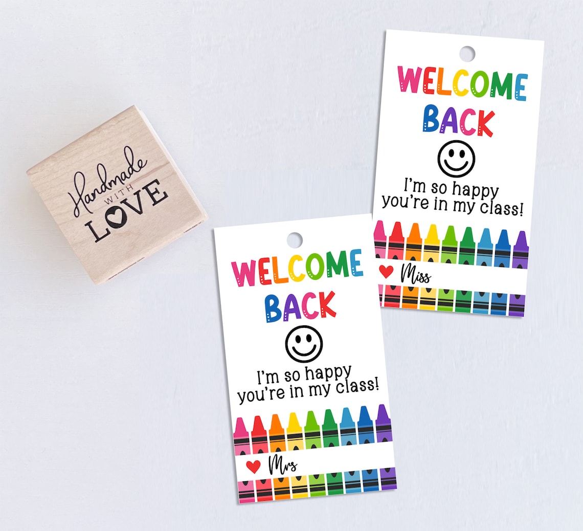 Back to School Gift Tag PRINTABLE, Welcome Back Teacher Class Gifts ...