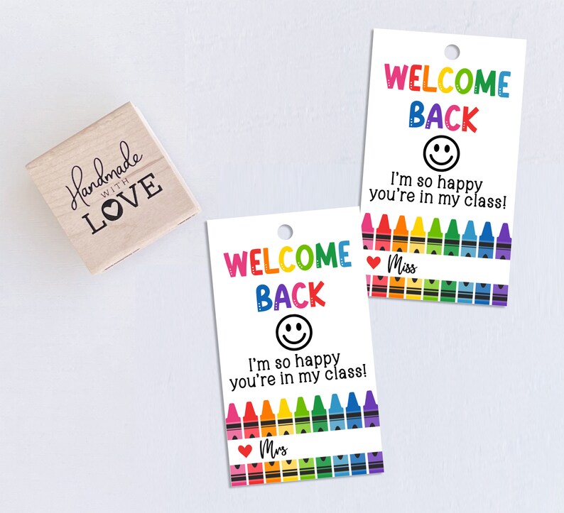 Back to School Gift Tag PRINTABLE, Welcome Back Teacher Class Gifts ...