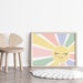 Colorful Sunshine Nursery Wall Art, Pastel Playroom Decor, Boho Smiling ...