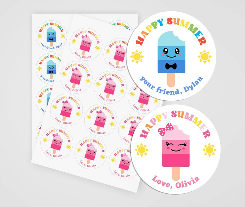 Personalized Last Day of School Labels, Custom End of Year Stickers ...