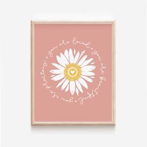 Boho Daisy Wall Art PRINTABLE, Colorful Retro Flower Girl's Room Decor ...