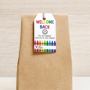 Back to School Gift Tag PRINTABLE, Welcome Back Teacher Class Gifts ...