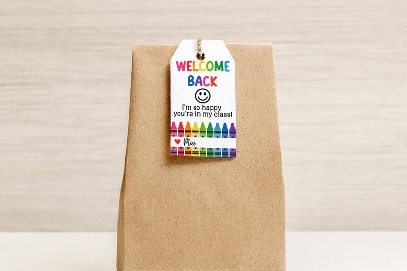 Back to School Gift Tag PRINTABLE, Welcome Back Teacher Class Gifts ...