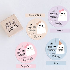 Boho Halloween Stickers With Name, Personalized Trick or Treat Bag ...