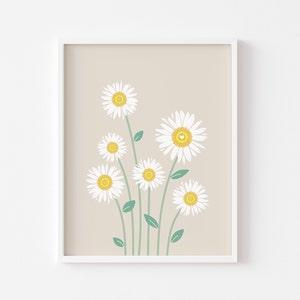 Neutral Daisy Nursery Print Set of 3, You Are so Loved Modern Daisy ...