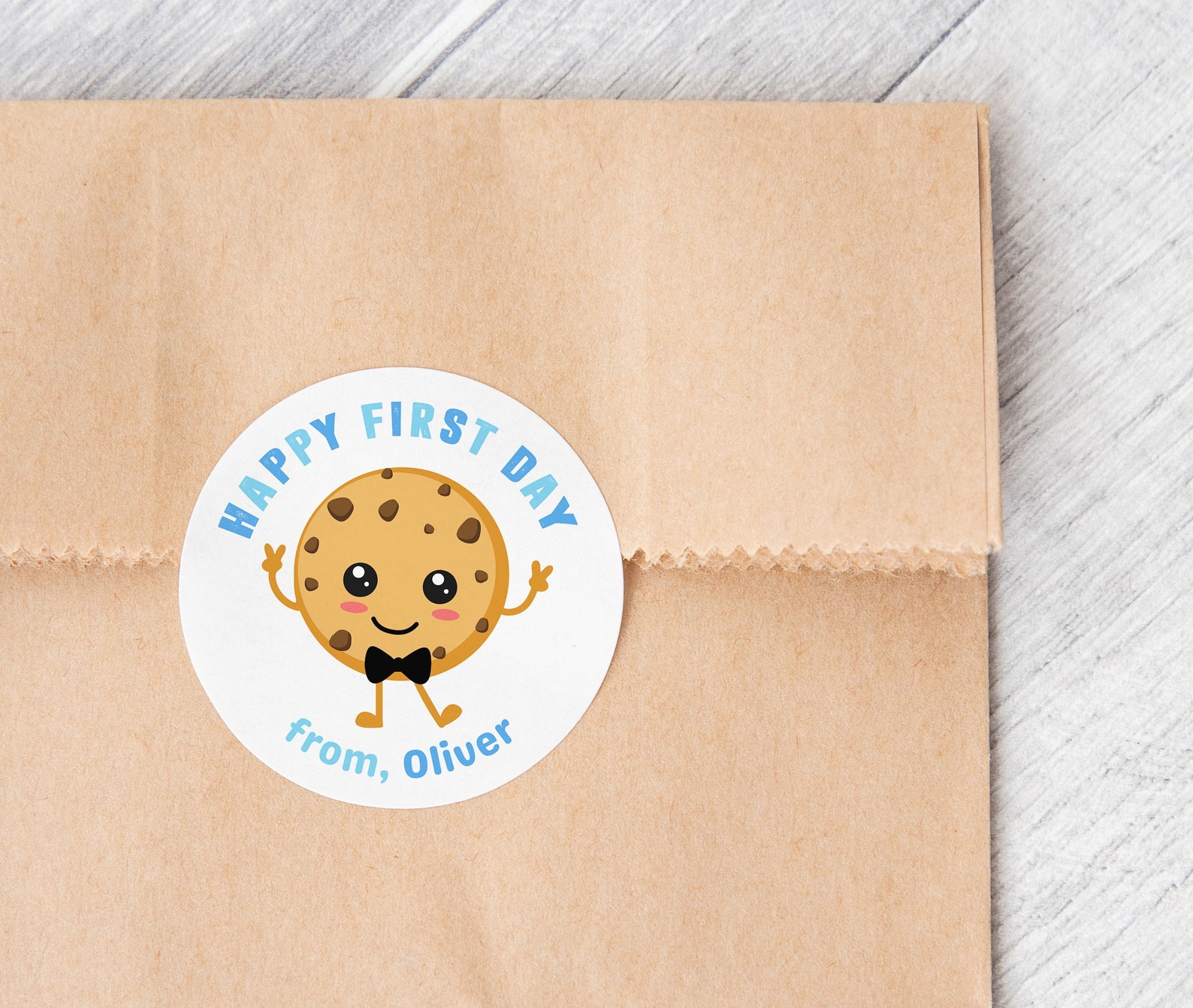 Custom First Day of School Stickers, Personalized Back to School Labels ...