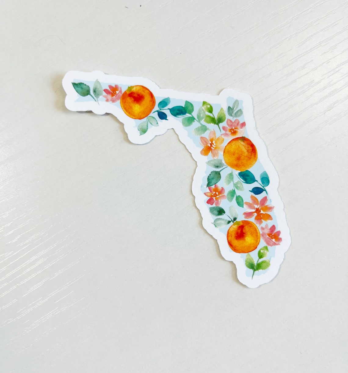 Florida Map Sticker Vibrant Sunshine State Vinyl Decal - Etsy