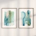 Blue Abstract Art Print Set Minimalist Modern Ocean Wall Art - Etsy