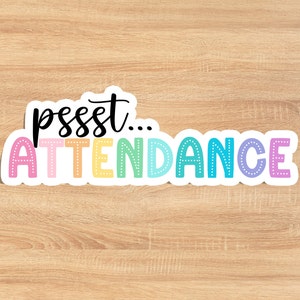 Take Attendance Sticker, Colorful Vinyl Decal for Classroom, Rainbow ...