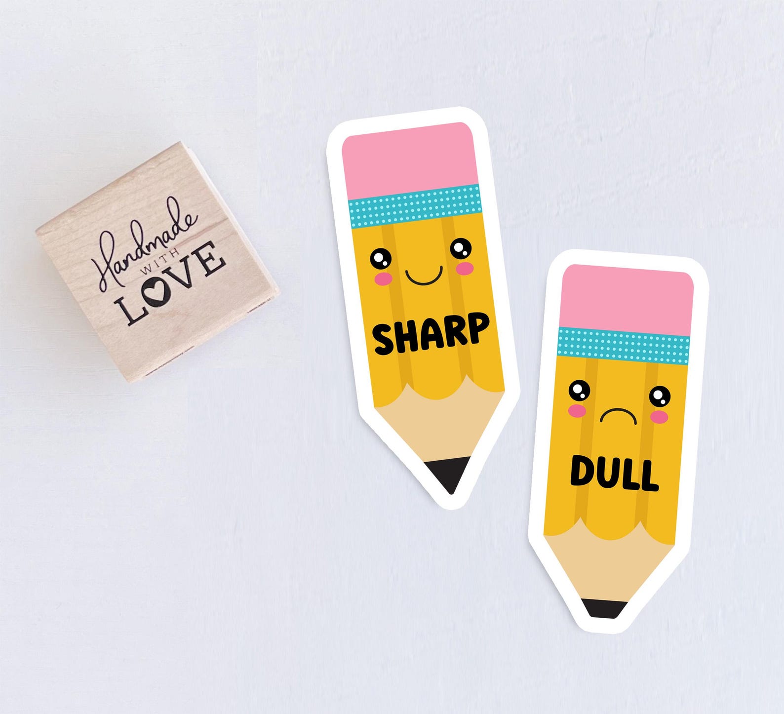 Sharp Dull Pencils Sticker Set, Back to School Vinyl Decals, Cute Gift ...