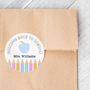 Personalized Welcome Back to School Stickers, First Day of School ...
