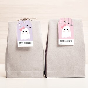 Pastel Halloween Gift Tag PRINTABLE, Digital Boo Party Favors, Trick or ...