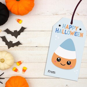 Kids Halloween Gift Tag PRINTABLE, Cute Halloween Tags for Boys ...