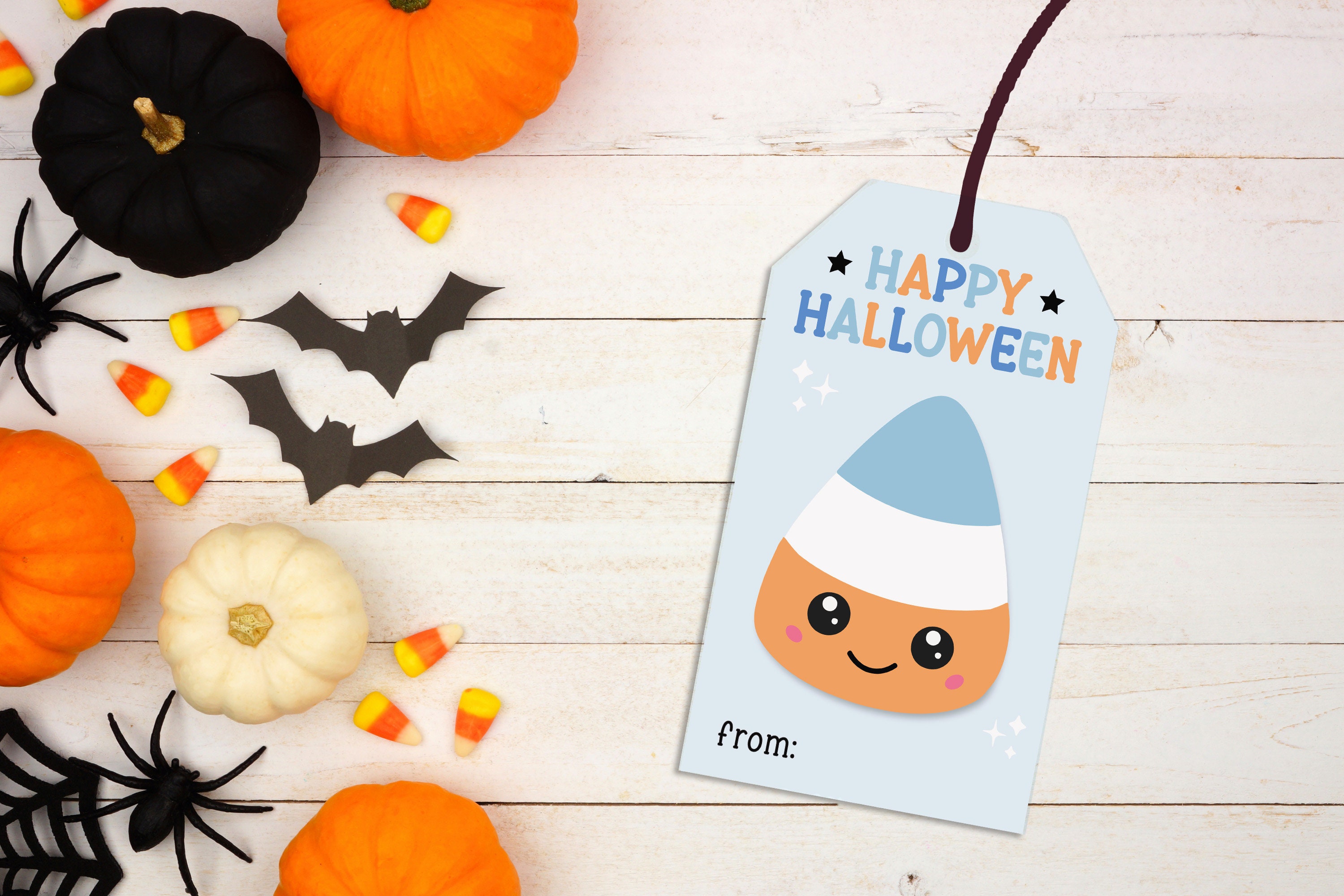Kids Halloween Gift Tag PRINTABLE, Cute Halloween Tags for Boys ...