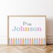 Teacher Name Sign PRINTABLE, Custom Welcome to Class Digital Print ...